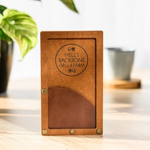 Cafe Bar Bill Presenter With Logo, Custom Check Holder, Server Bill ...