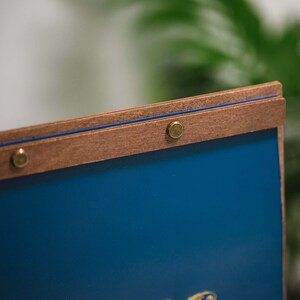 Wooden Menu Board With Leather Cover Suitbale for A4 Sheets - Etsy