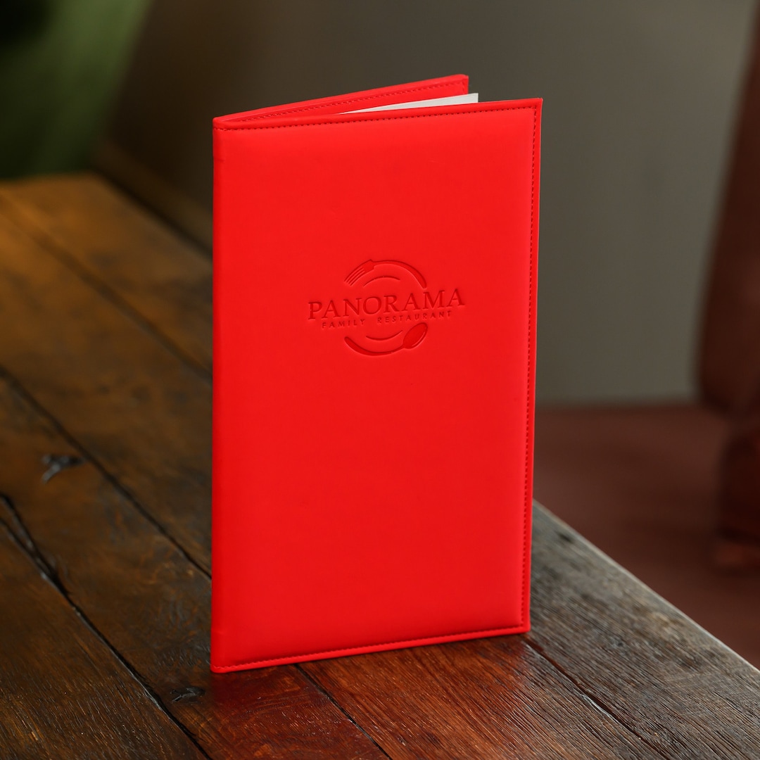 PU Leather Restaurant Menu Cover, Menu Sleeve Folder With Logo ...