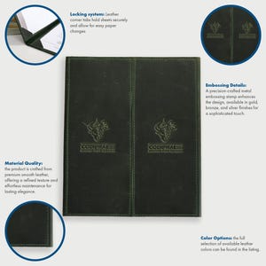 Leather Drink Menu Cover, Customizable Triple Panel Menu Holder - Etsy