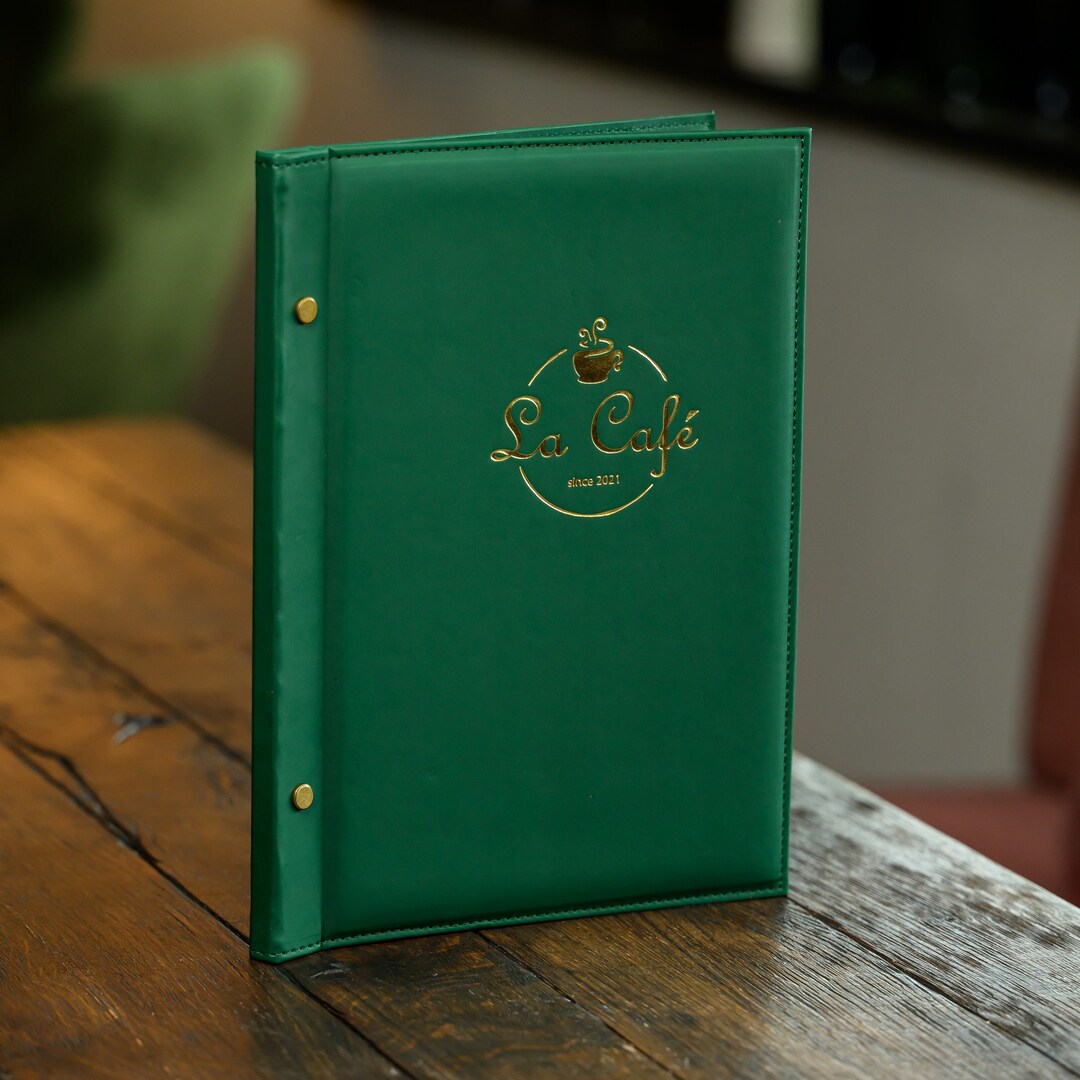 Faux Leather Menu Folder With Logo Embossing, Letter Size Menu Folder ...