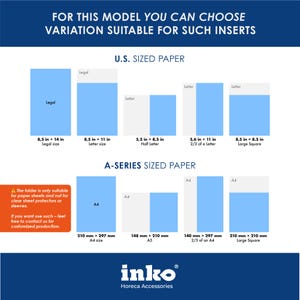 Personalised Menu Hardcover, Drink Menu Holder, Letter Size Menu Holder ...