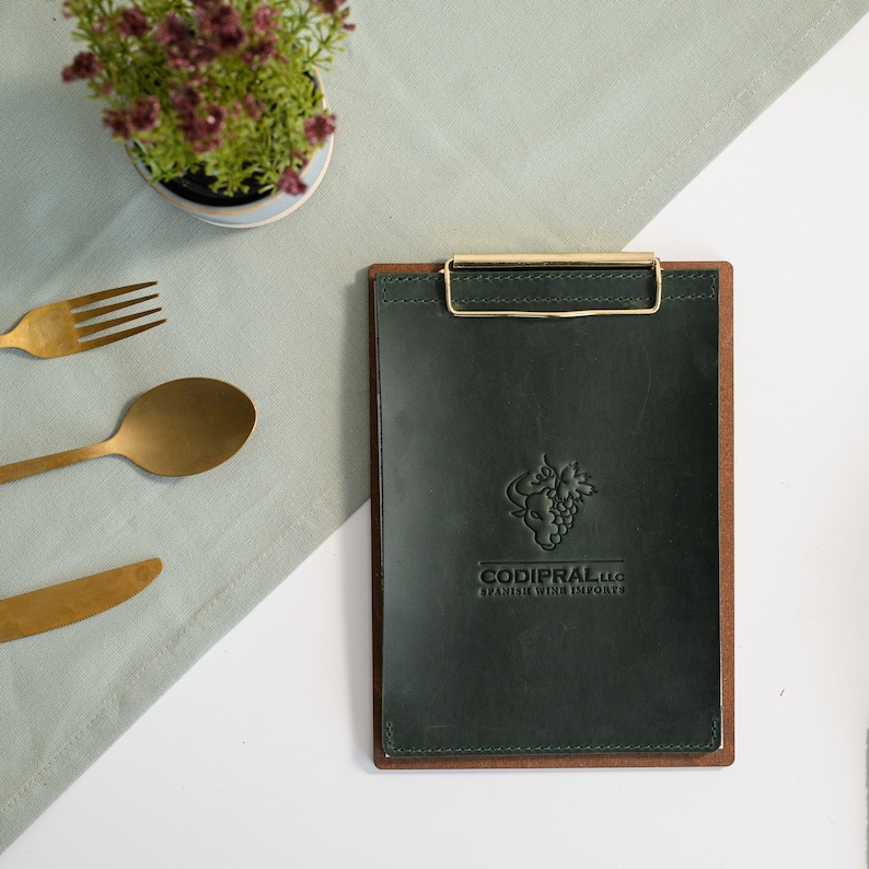Menu Clipboard With Leather Cover, Menu Board With Logo Embossing ...
