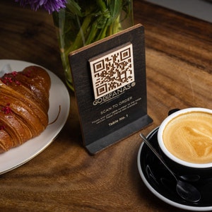 QR Code Menu Sign, Scan to View Menu, Cafe Bar QR Code Stand ...