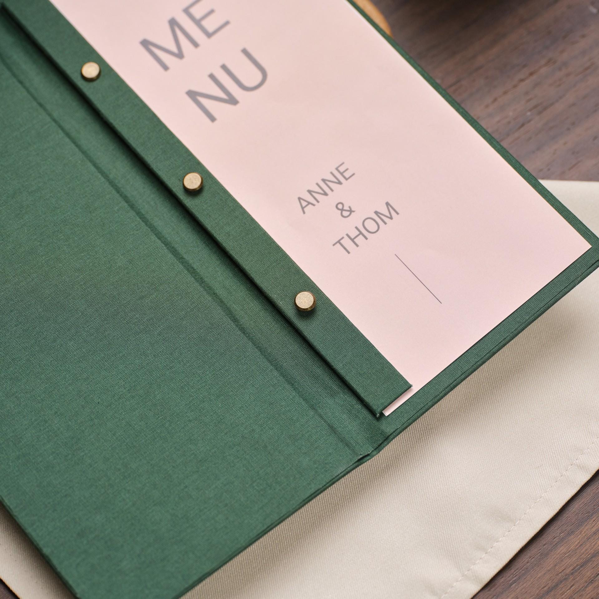 Fabric Restaurant Menu Binder, Custom Menu Folder - Etsy