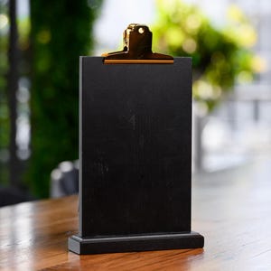 Table Stand With Golden Coloured Clip, Tabletop Menu Binder, Clipboard ...