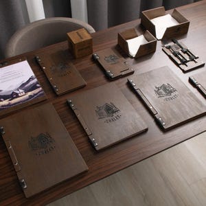 Hardcover Drink Menu Board, Personalized Menu Holder, Coffee Menu ...