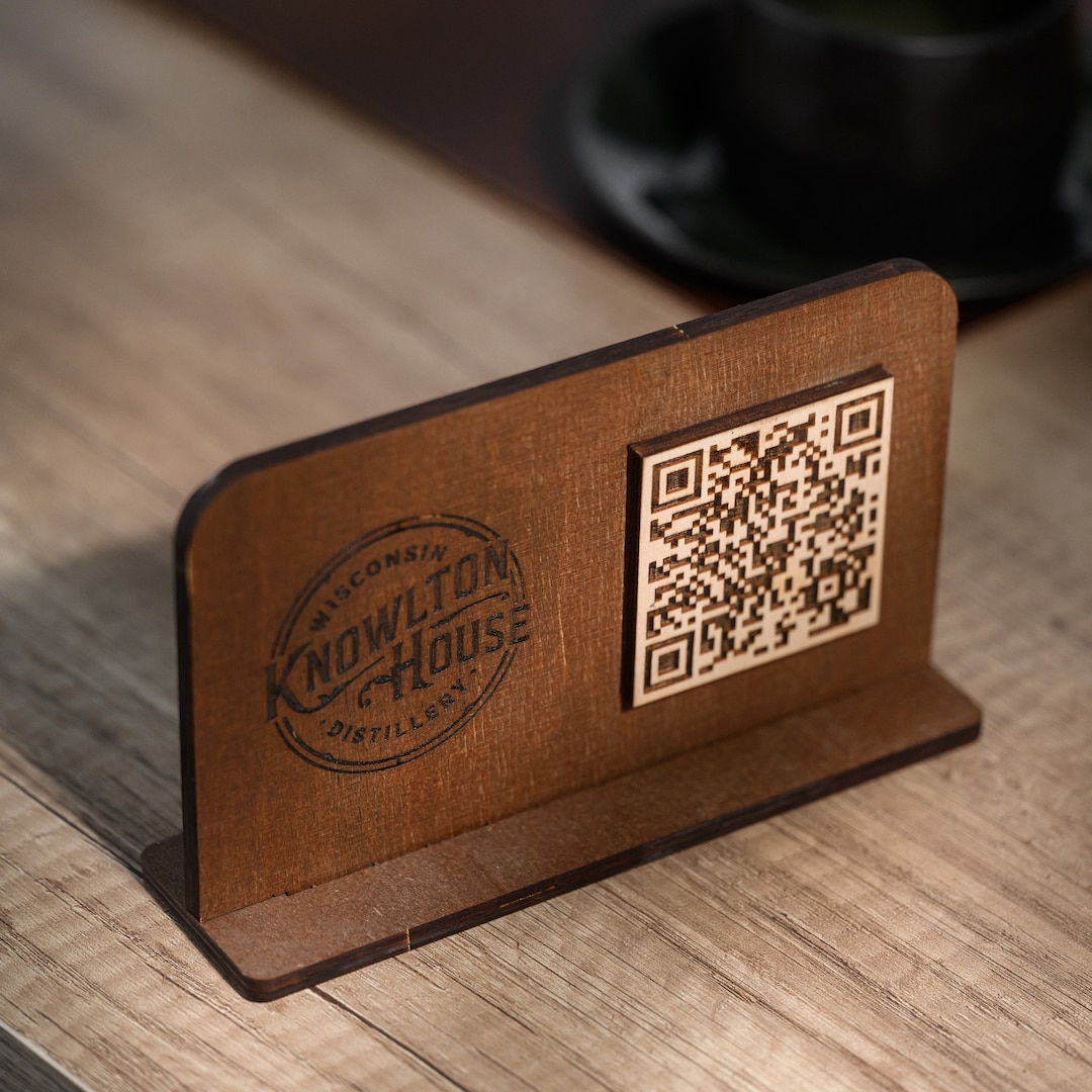 Tabletop QR Sign Stand, Cafe Scan to View Menu, QR Code Menu Display ...