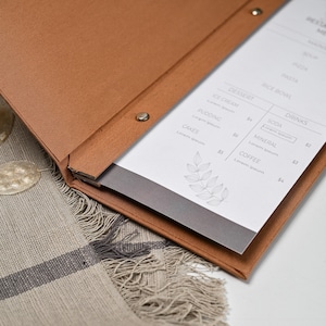 Fabric Wine List Folder, Drink Menu Holder With Logo, Customizable Wine ...