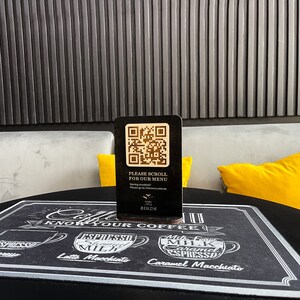 QR Code Menu Sign, Scan to View Menu, Cafe Bar QR Code Stand ...