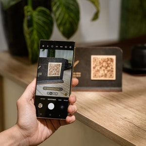 Menu QR Sign Stand, Desktop QR Code Sign, Bar Menu Display, Touchless ...