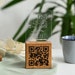 Illuminated Acrylic QR Code Plate, Restaurant QR Code on Oaken Stand ...