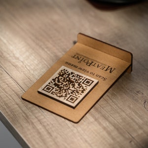 QR Code Stand, Scan to Pay Sign, Wooden QR Code Stand, Personalized QR ...