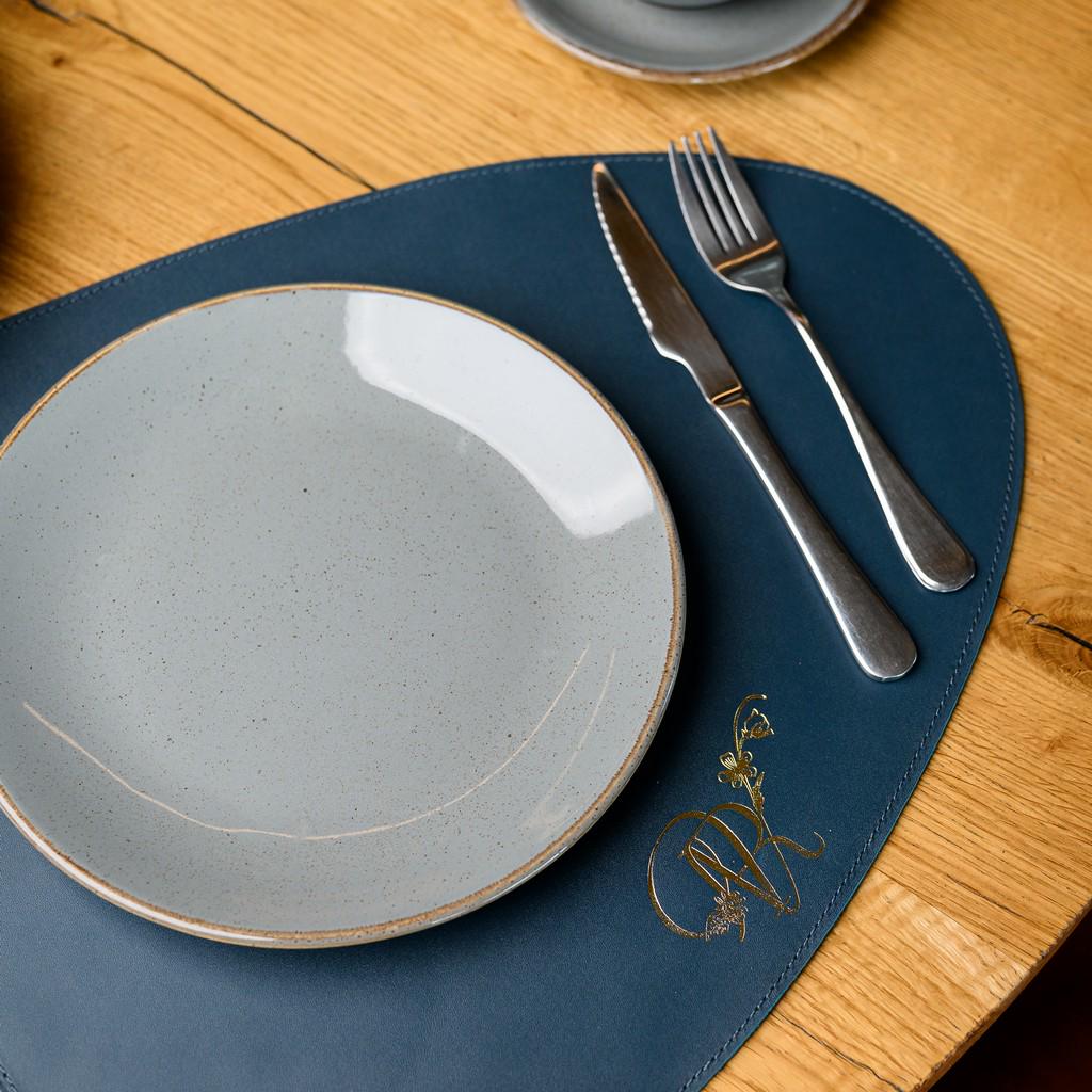 Modern Leather Table Placemats, Personalisable Oval Placemats With Logo ...