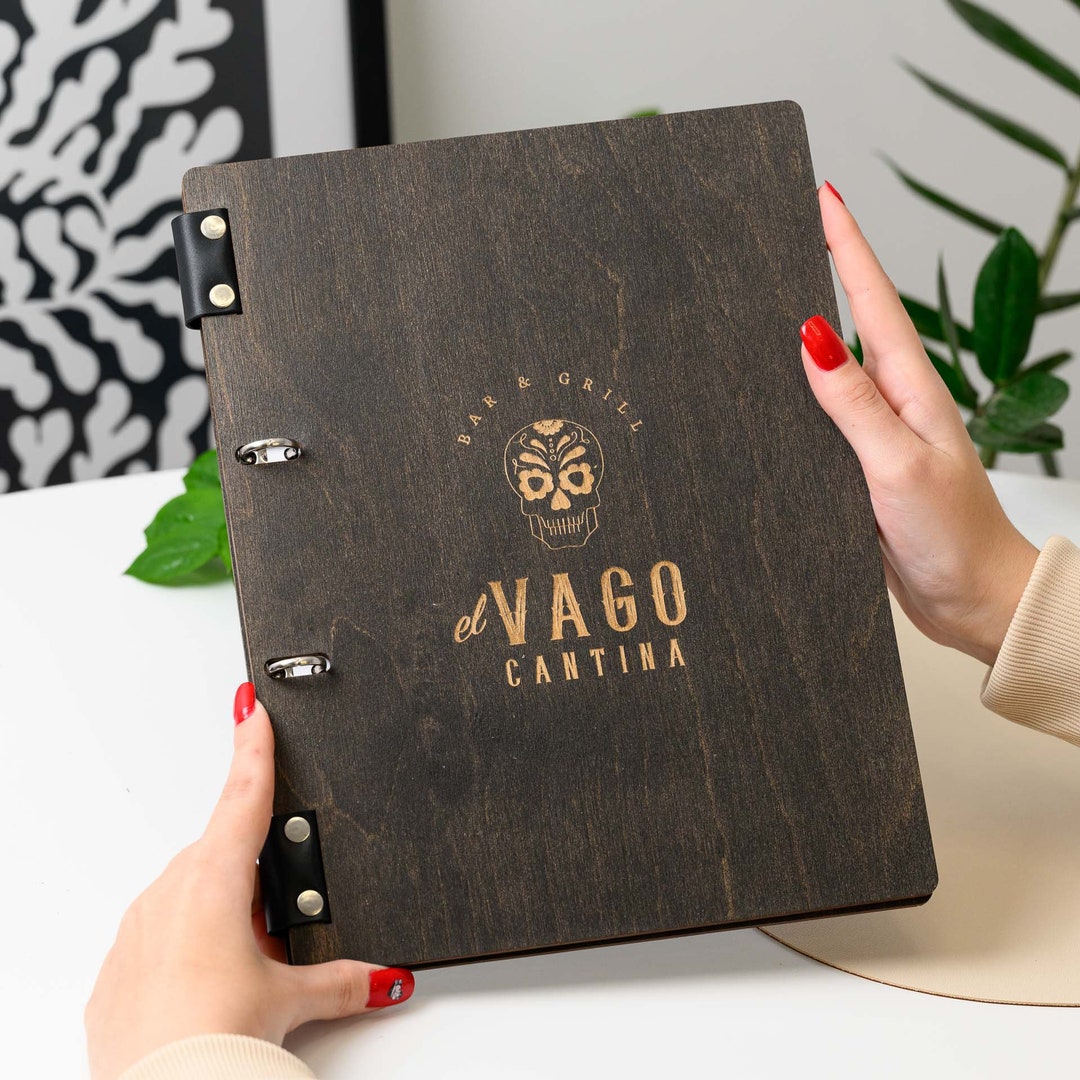Menu Holder With Ring Binder Mechanism, Engraved Menu Holder ...