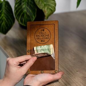 Cafe Bar Bill Presenter With Logo, Custom Check Holder, Server Bill ...