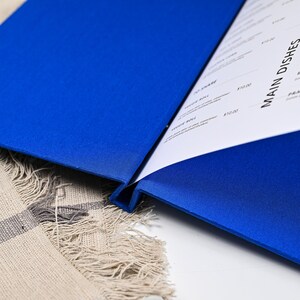 Fabric Menu Folder With Logo Printing, Drink Menu Folio, Customized ...