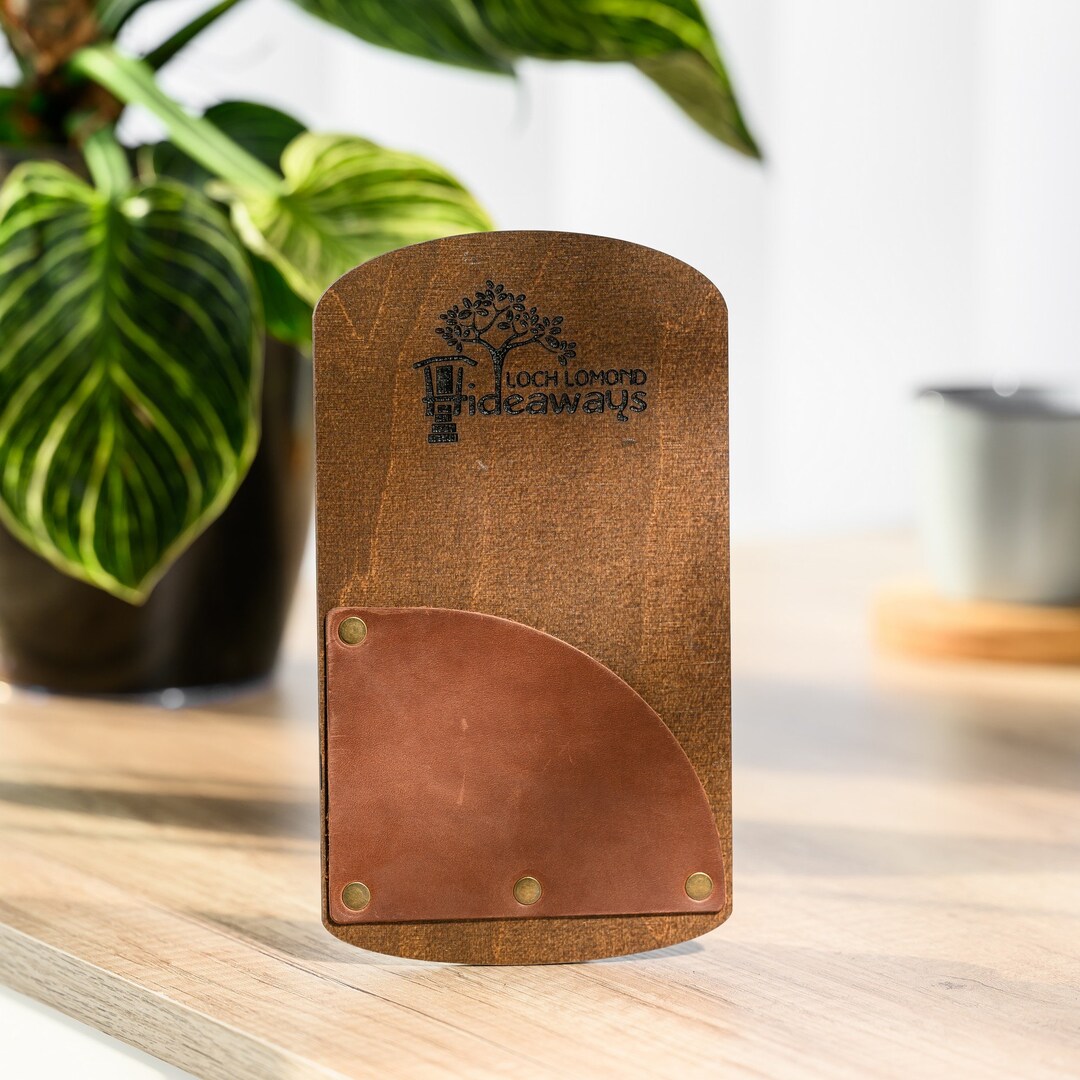 Check Presenter With Leather Pocket and Logo Engraving, Customized Bill ...