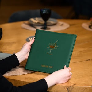 PU Leather Restaurant Menu Cover, Menu Sleeve Folder With Logo ...