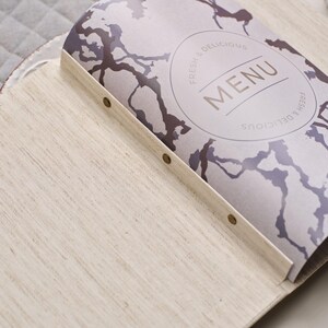 Personalized Fabric Menu Cover: Restaurant Logo Binder - Etsy