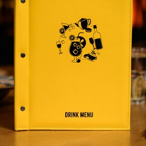 Faux Leather Menu Folder With Logo Embossing, Letter Size Menu Folder ...