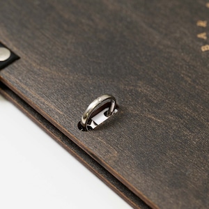 Wooden Menu Folder With Ring Binder Mechanism, Engraved Menu Holder ...