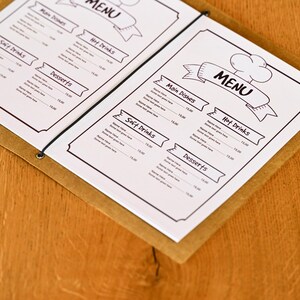 Soft Leather Menu Holder for Binded Sheet, Cover for Restaurants and ...