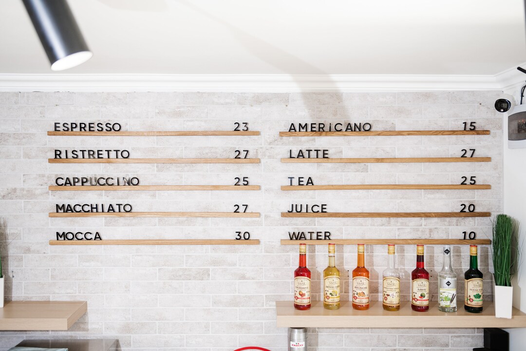 Menu Board Oak Menu Board Wall Menu Changeable Letter - Etsy