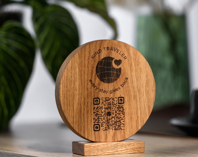 Table QR Code Sign QR Code Stand Tabletop Sign Small Bussiness Qr Code ...