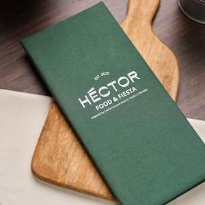 Fabric Restaurant Menu Binder, Custom Menu Folder - Etsy