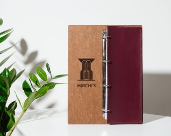 Leather Ring Binder Menu - Etsy