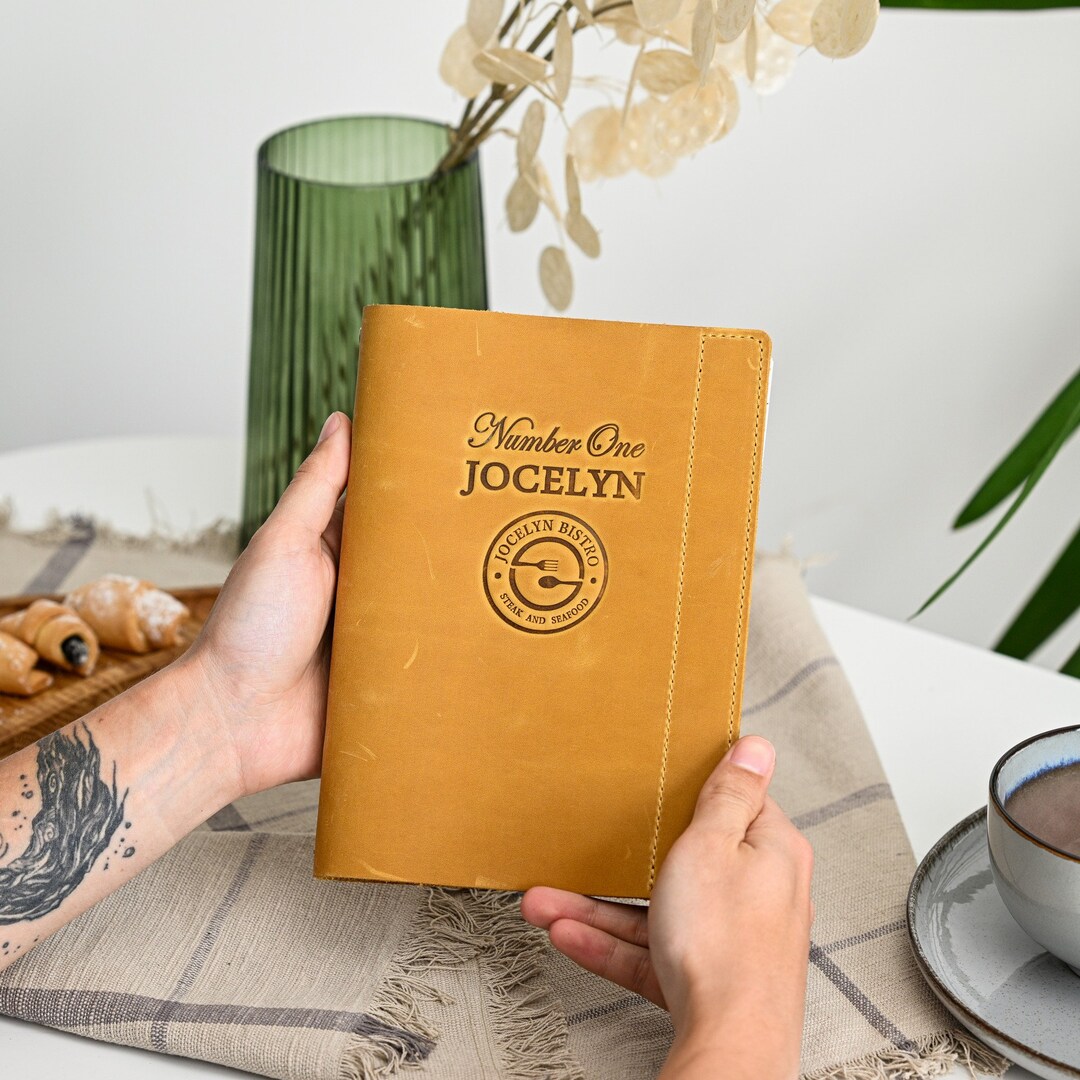 Menu Holder With Ring Binder for Changeable Sheets, Soft Leather Menu ...