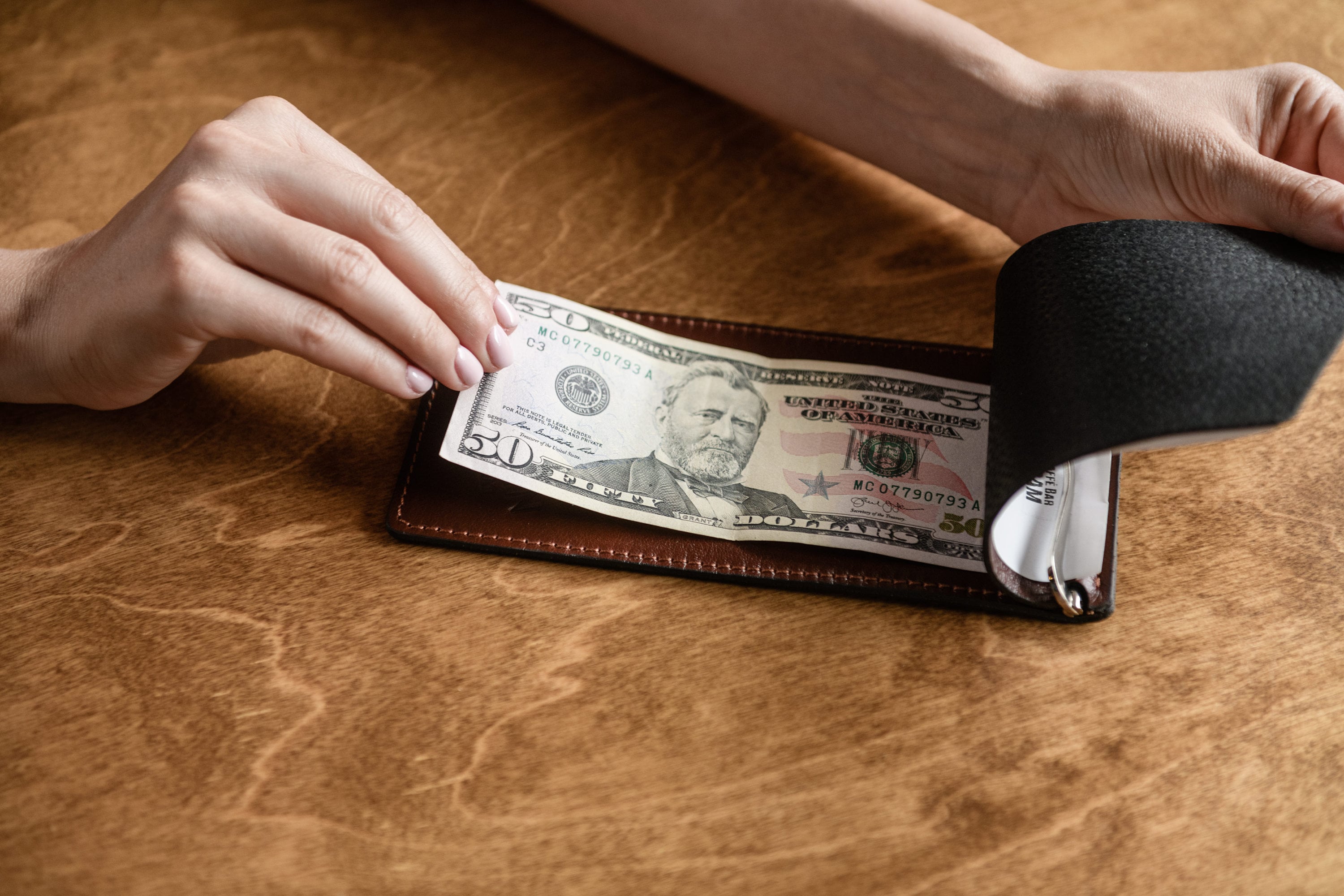 Leather Bill Holder Check Holder for Restaurant Leather - Etsy