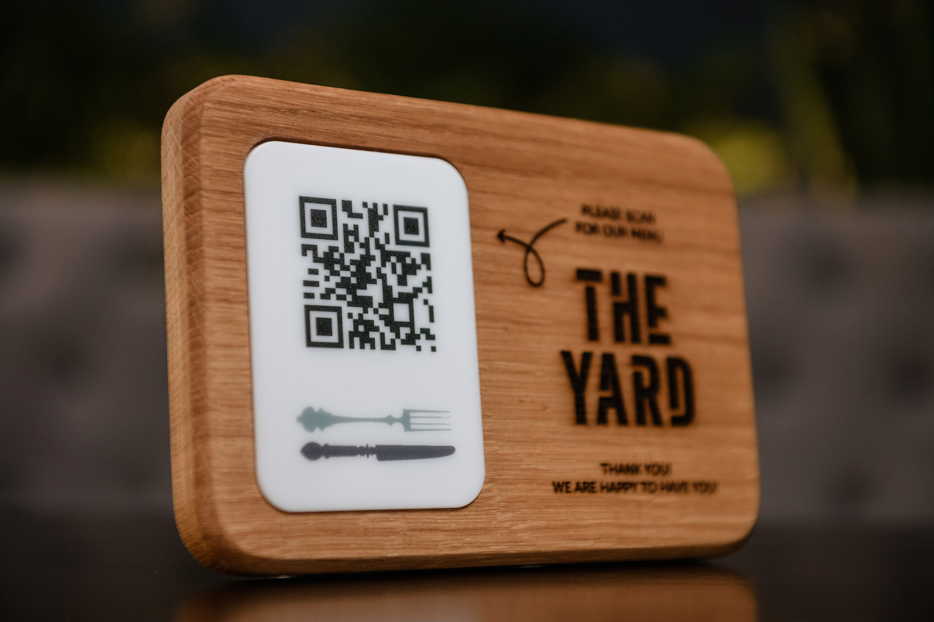 Table Top Logo Sign With QR Codes, QR Code Display Sign,, 46% OFF