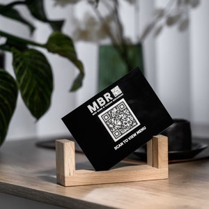 Custom QR Code Stand With Logo Printing on Acrylic Plate, Contactless ...
