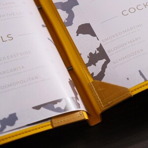 Hard Cover Menu Holder With Corner Mounting – Hospitality Drink Menu ...