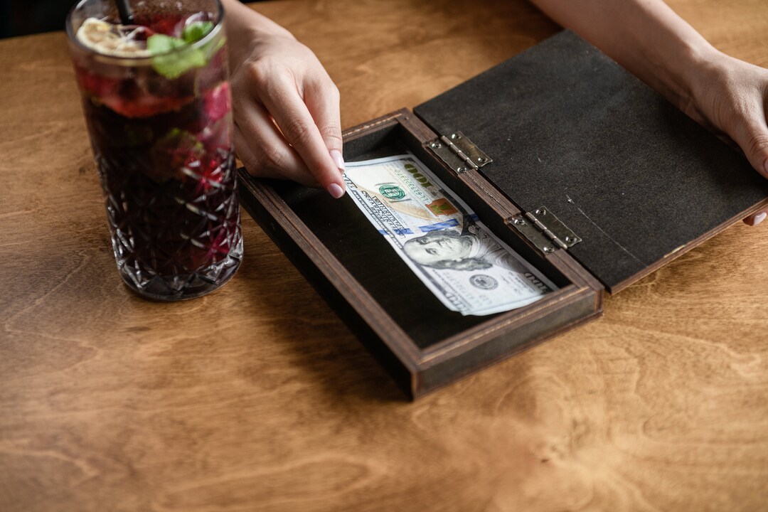 Wooden Bill Holder Check Holder for Restaurant Unique Check - Etsy