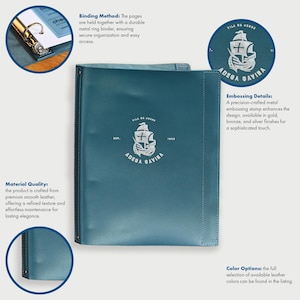 Leather Menu Binder Suitable for US Letter and A4 Sheets, Restaurant ...