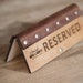 Tabletop Reserve Plate, Reserved Table Sign, Reserved Sign, Table ...