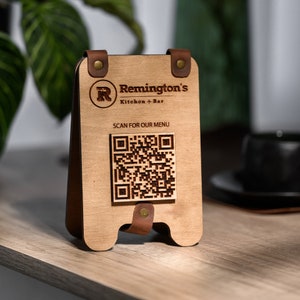 QR Code Menu Stand, Scan to Pay Sign, QR Code Menu, Tabletop Menu Stand ...