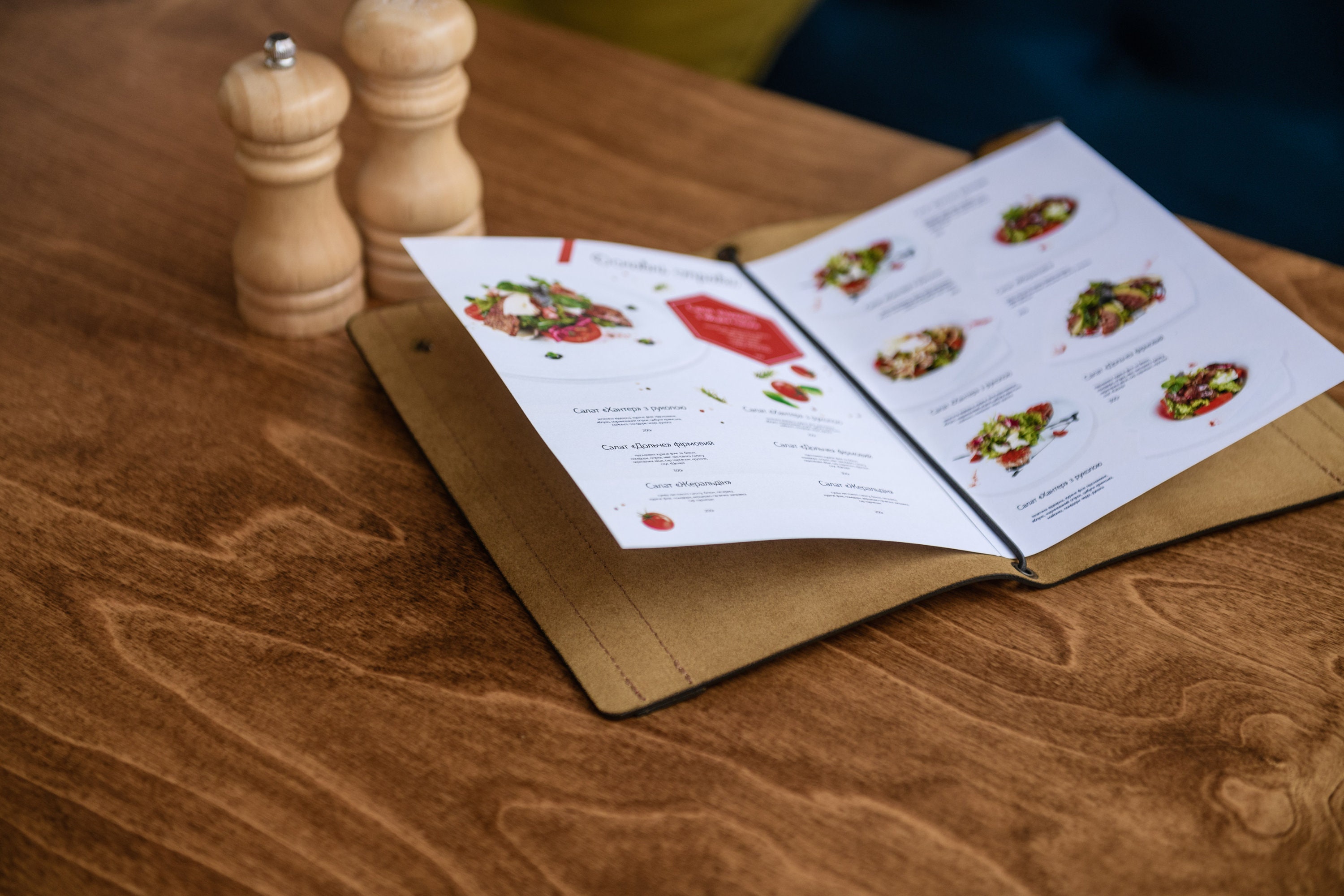 Leather Menu Cover A5 Menu Holder With Embosing Restaurant - Etsy Canada