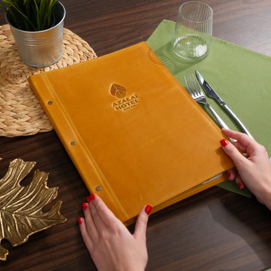 Hard Cover Menu Holder With Corner Mounting – Hospitality Drink Menu ...