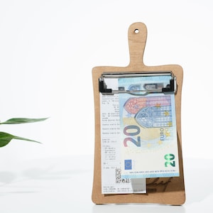 Wooden Bill Holder, Check Holder for Restaurant, Unique Check Presenter ...