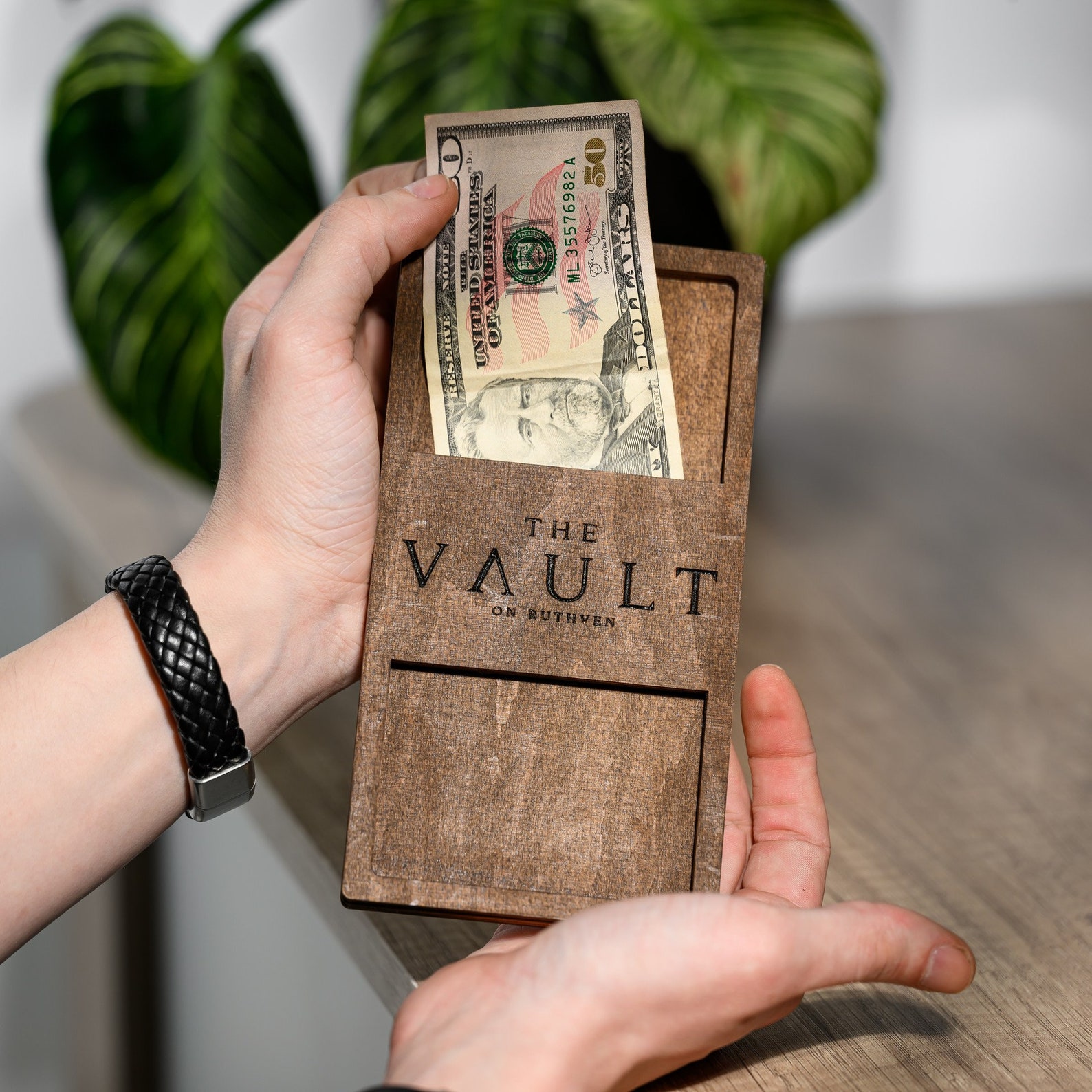 Customizable Wooden Bill Presenter, Restaurant Cafe Check Holder - Etsy