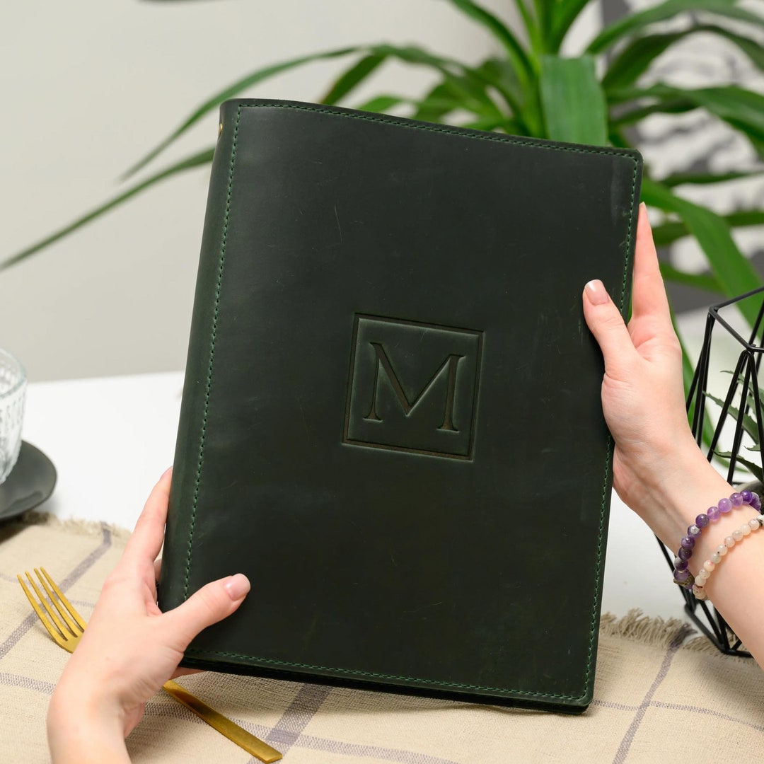 Hard Cover Menu Holder With Binder, Restaurant Menu Cover, Leather Menu ...