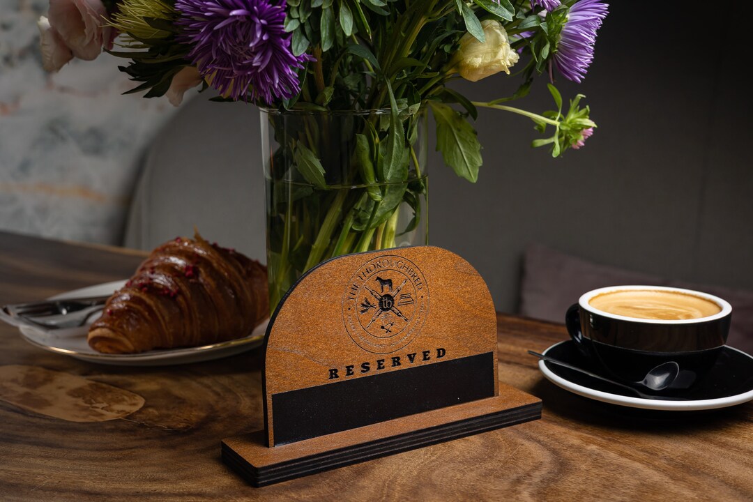 Piatto di riserva da tavolo, Segno di tavolo riservato, Segno riservato ...