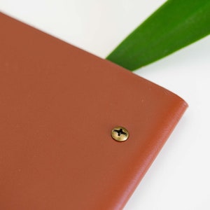 Leather Menu Cover With Fixing Plank for Sheets, Customizable Holder ...