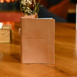 Leather Menu Cover With Ring Binder Mechanism Suitable for Half Letter ...
