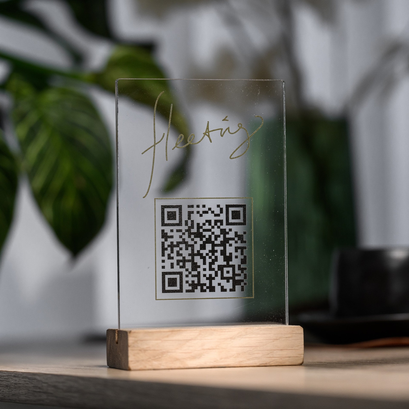 Transparent Acrylic QR Code Menu Display, Contactless Menu Stand, QR ...