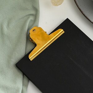 Table Stand With Golden Coloured Clip, Tabletop Menu Binder, Clipboard ...